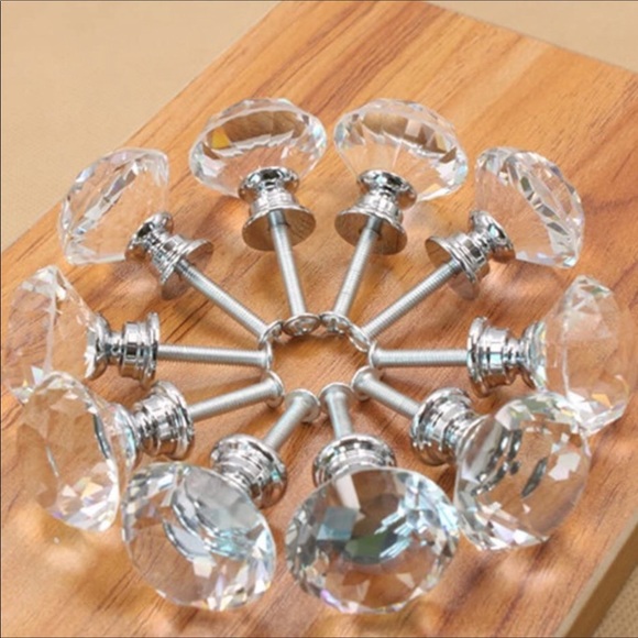 Accessories | 1pcs Crystal Glass Diamond Cabinet Knobs | Poshmark